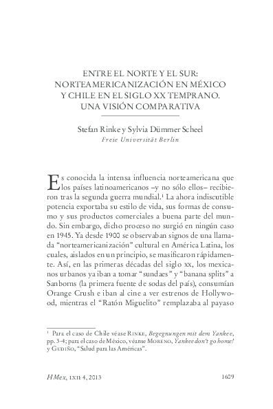 (PDF) Entre el norte y el sur. Norteamericanización en México y Chile ...