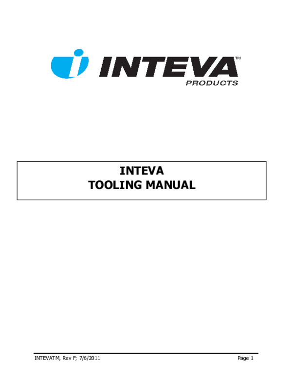(PDF) INTEVA TOOLING MANUAL