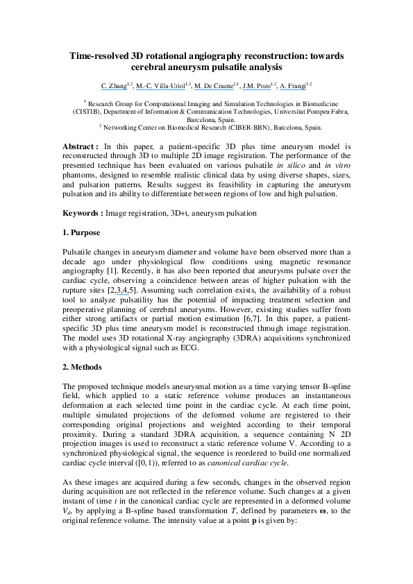 (PDF) Time-resolved 3D rotational angiography reconstruction ...
