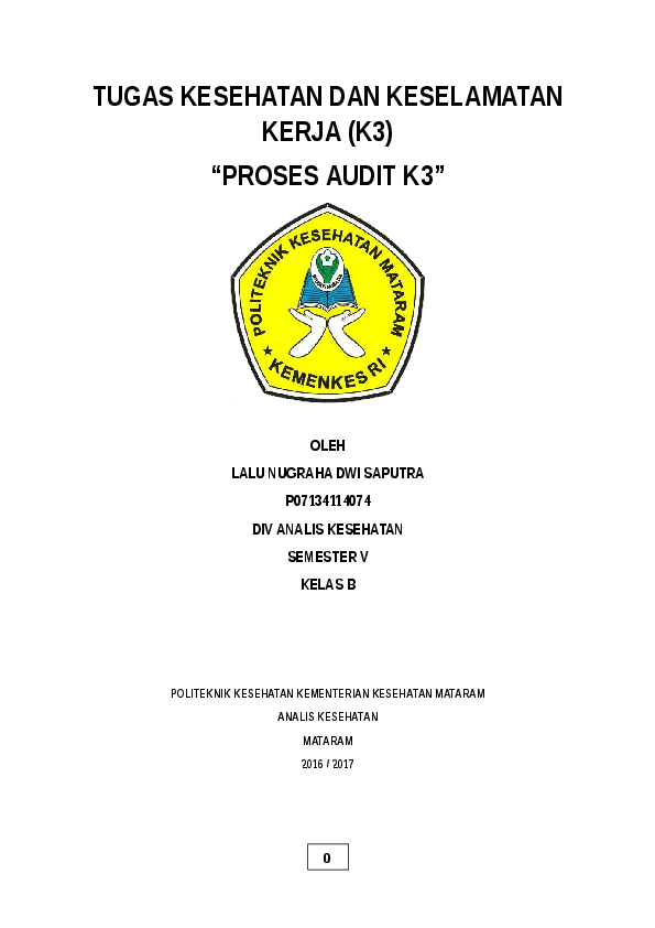 (DOC) AUDIT K3 LABORATORIUM