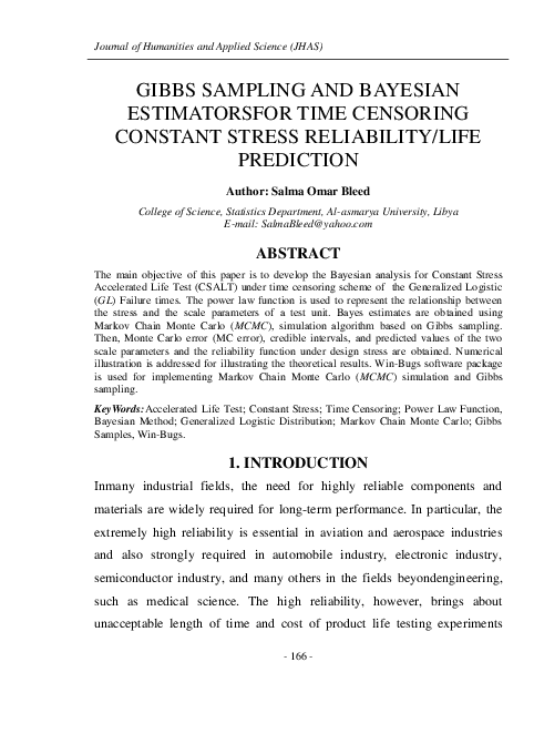 Pdf Bayesian Analysis Of Time Censoring In Reliability Prediction
