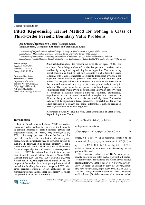 (PDF) Fitted Reproducing Kernel Method for Solving a Class of Third-Order Periodic Boundary ...