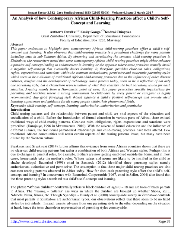 (PDF) An Analysis of how Contemporary African Child-Rearing Practices ...