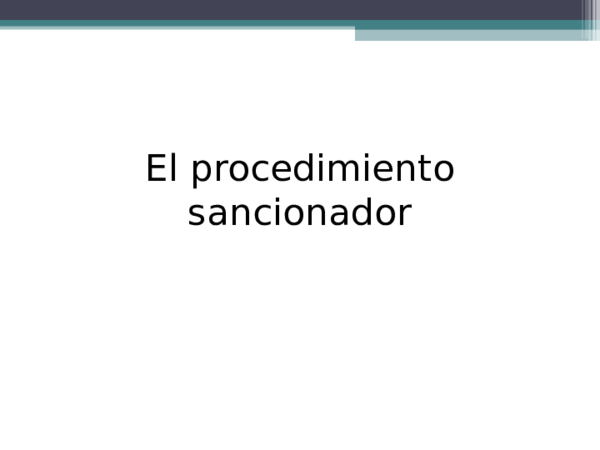 (PPT) El procedimiento sancionador