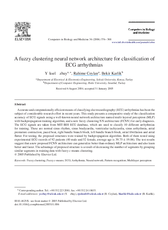 (PDF) A fuzzy clustering neural network architecture for classification ... (PDF) A fuzzy clustering neural network architecture for classification ...