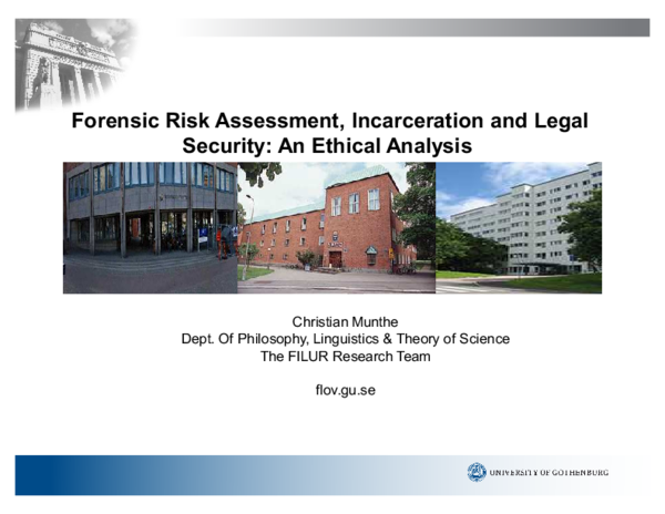 (PPT) Forensic Risk Assessment, Incarceration and Legal Security: An ...