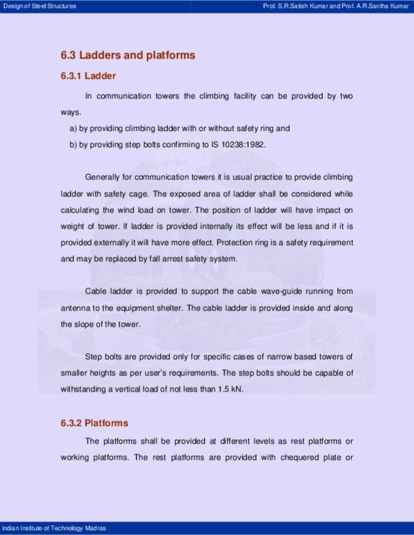 (PDF) Ladder and platforms
