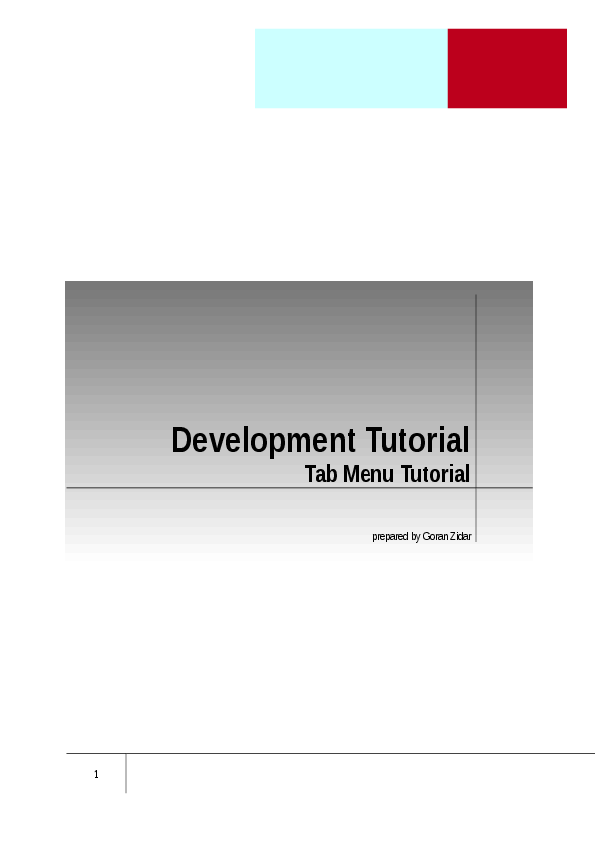 (DOC) Tab Menu Tutorial