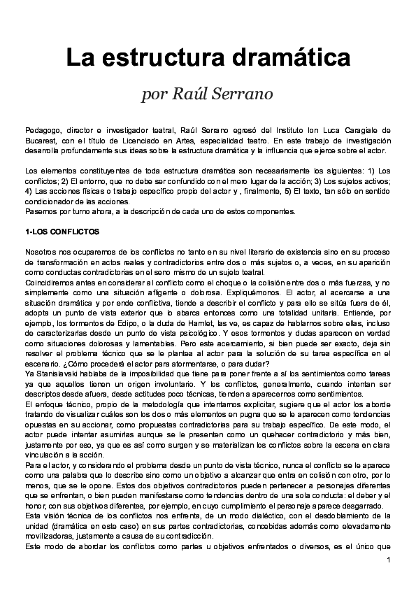(DOC) Estructura Dramática - Raúl Serrano
