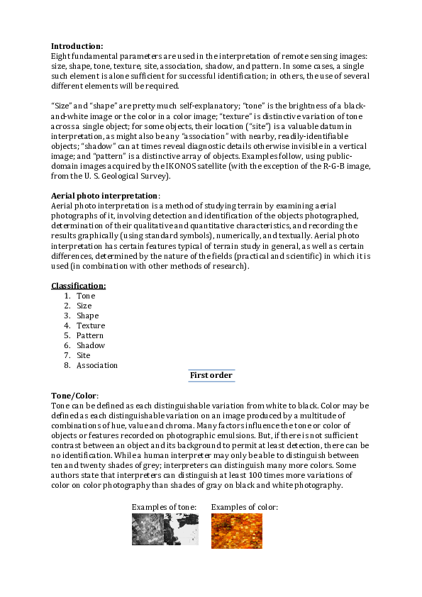 (PDF) Introduction to Aerial Photo Interpretation