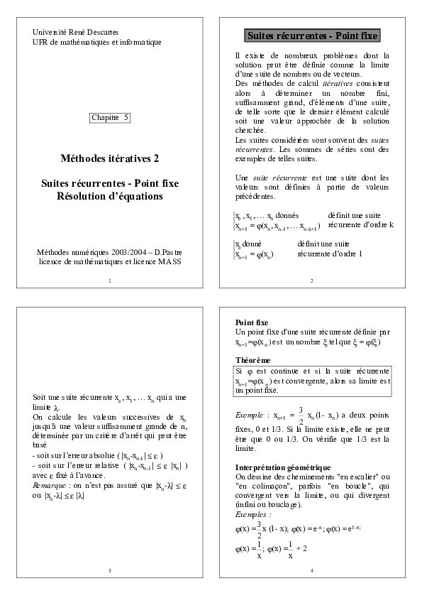 (PDF) Cours resolution equation