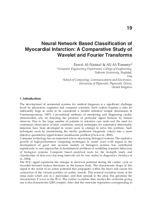 (PDF) Neural Network Based Classification of Myocardial Infarction: A Comparative Study of ...