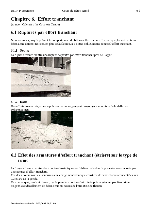 (PDF) Chapitre 6. Effort tranchant
