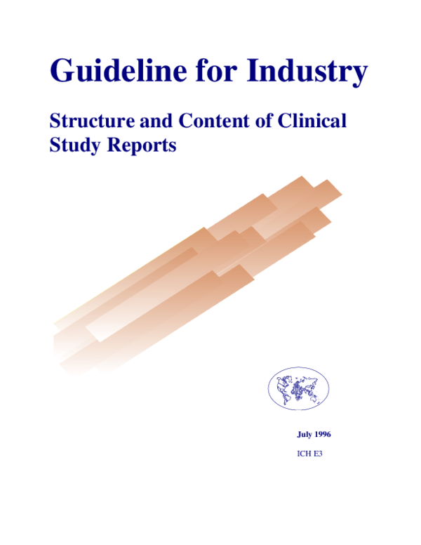 (PDF) Guideline for Industry Structure and Content of Clinical Study ...