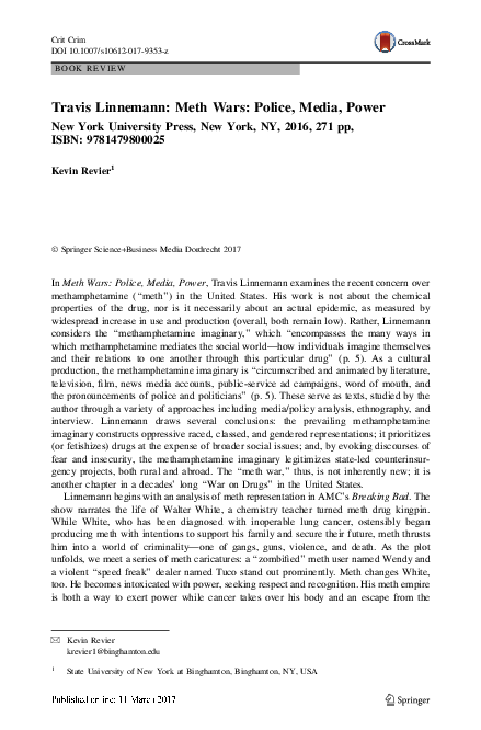 (PDF) Meth Wars: Police, Media, Power [Linnemann, Travis]