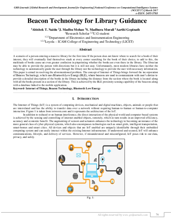 (PDF) Beacon Technology for Library Guidance