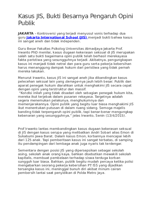 (DOC) Contoh opini public