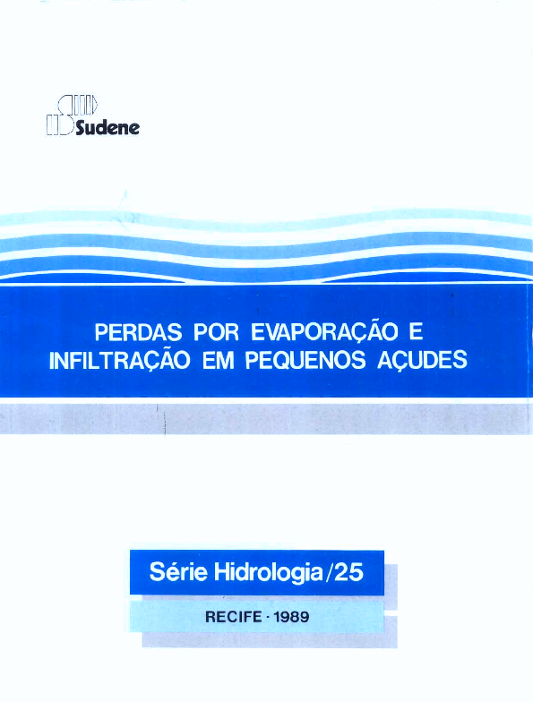 (PDF) Perdas por evaporação e infiltração em pequenos açudes | François ...
