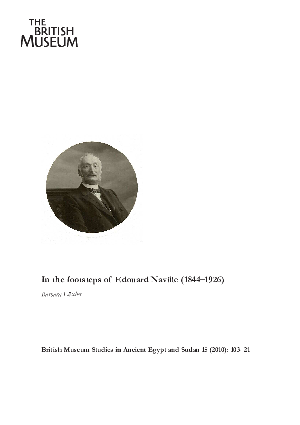 (PDF) British Museum Studies in Ancient Egypt and Sudan 15 (2010): 103 ...