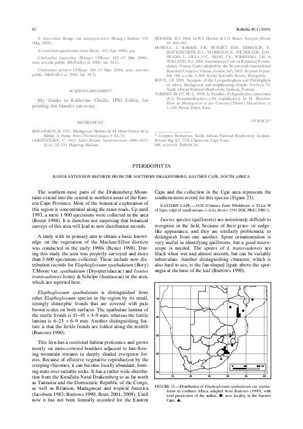 (PDF) Range extension records from the southern Drakensberg, Eastern ...