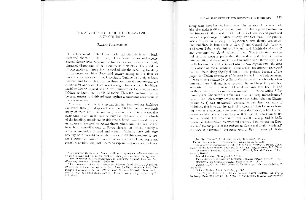 (PDF) “The Architecture of the Ghaznavids and Ghurids”, in The Sultan’s Turret: Studies in ...