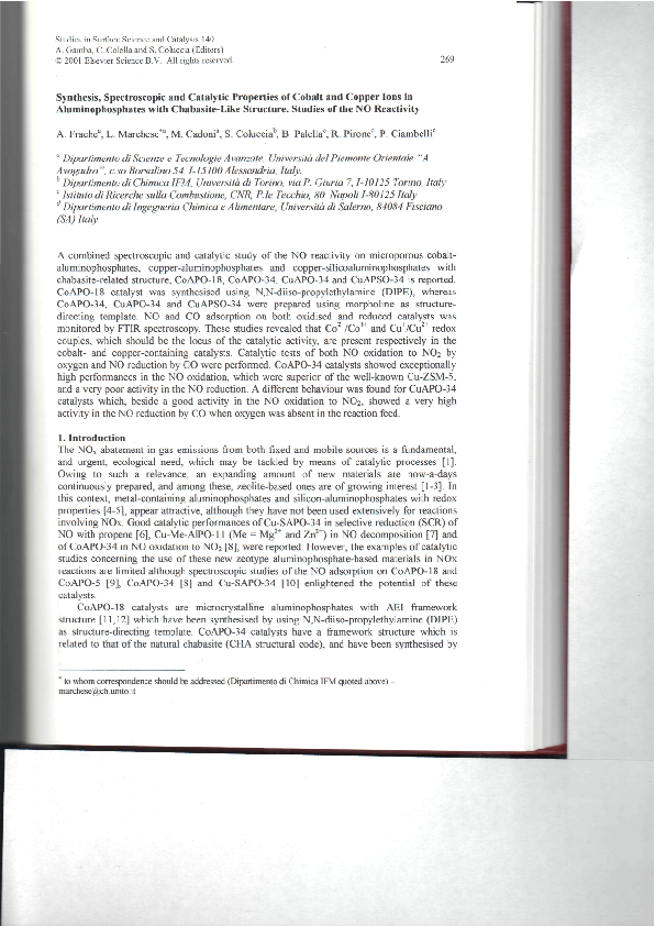 (PDF) Synthesis, spectroscopic and catalytic properties of cobalt and copper ions in ...