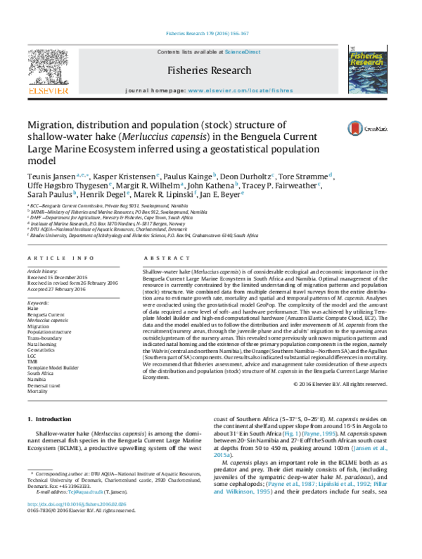 (PDF) Migration, distribution and population (stock) structure of ...