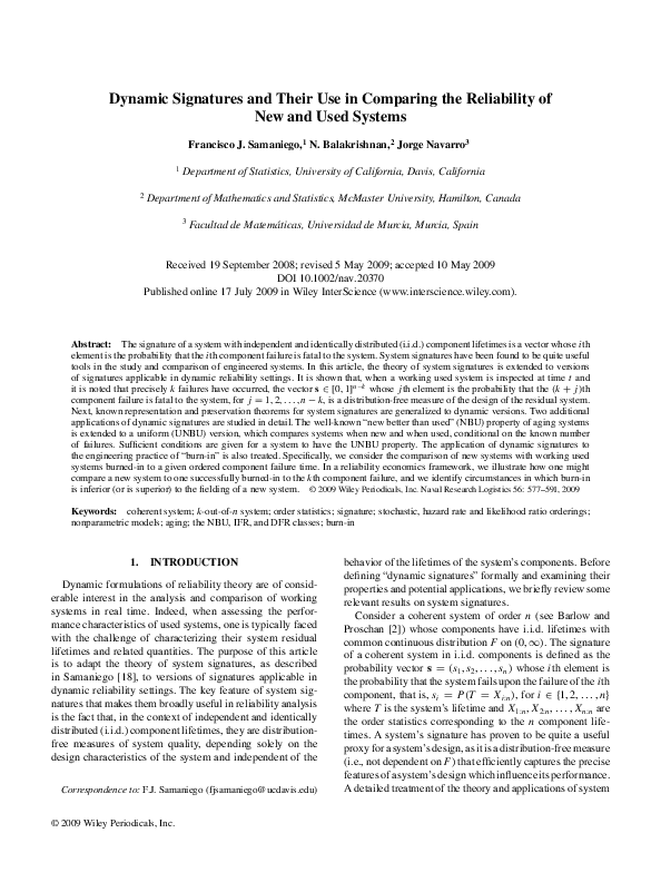 (PDF) Dynamic signatures and their use in comparing the reliability of ...