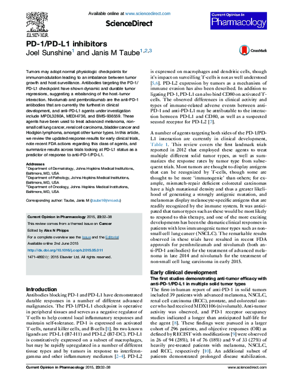 (PDF) PD-1/PD-L1 inhibitors