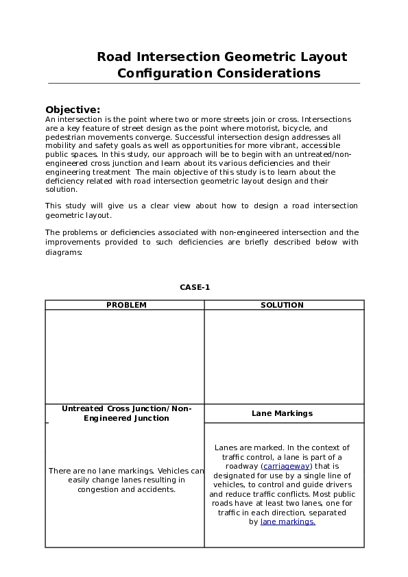(DOC) Road Intersection Geometric Layout Configuration Considerations ...