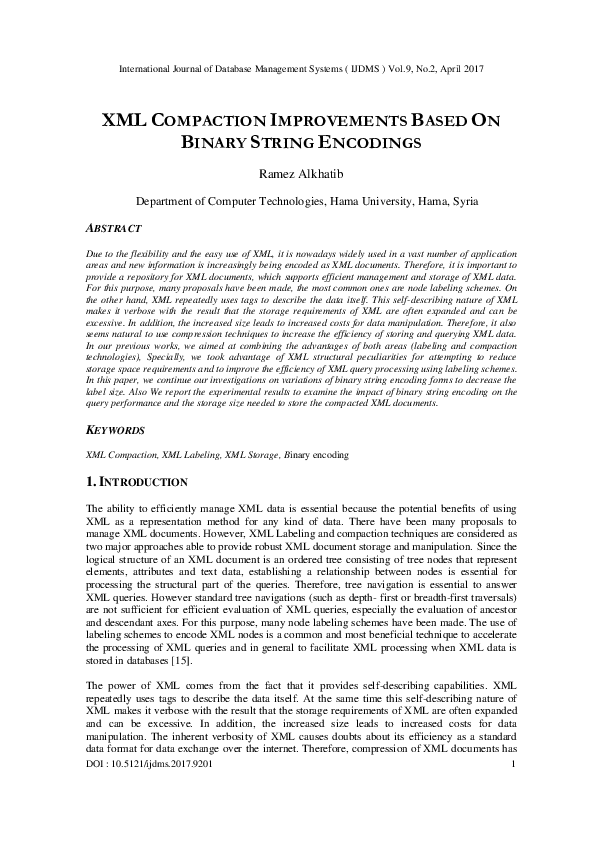 Pdf Xml Schema Based Minification For Communication Of Security Information And Event
