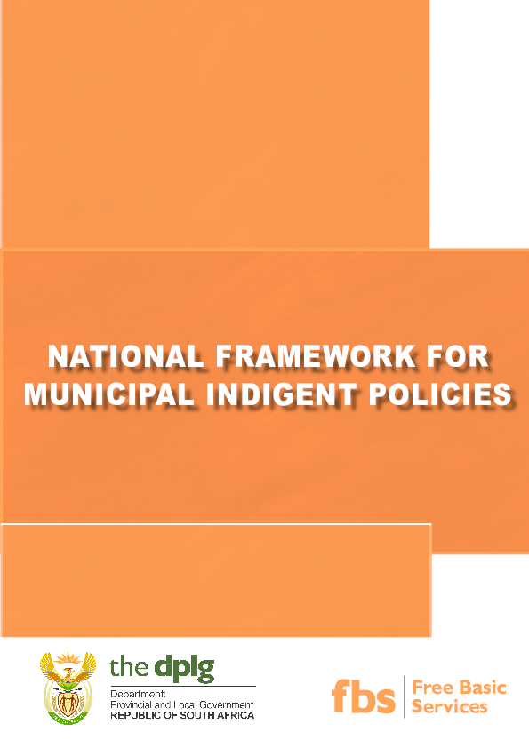 (PDF) NATIONAL FRAMEWORK FOR MUNICIPAL INDIGENT POLICIES