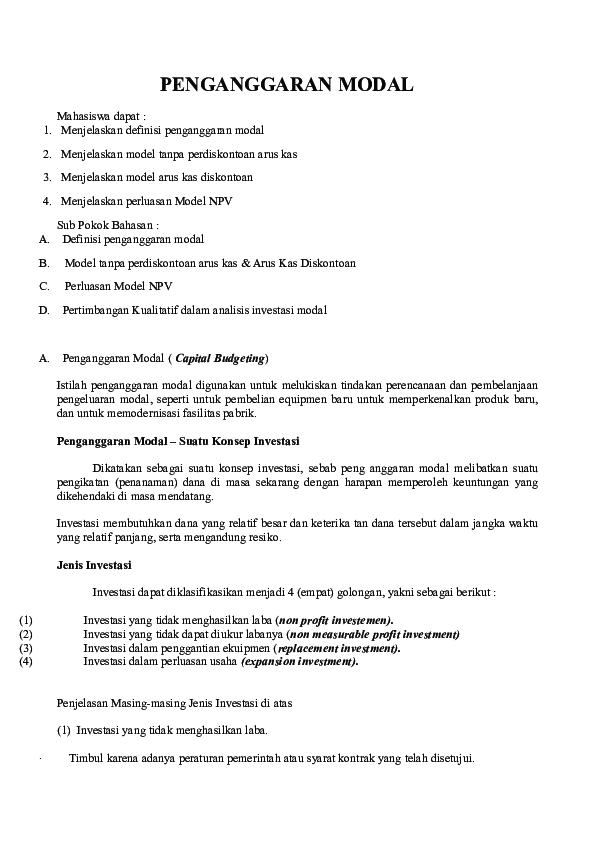 (DOC) PENGANGGARAN MODAL