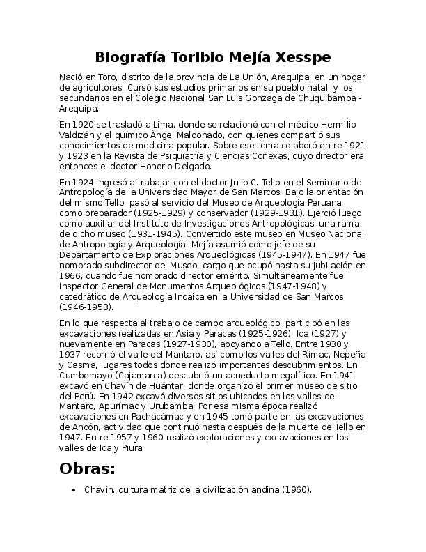(DOC) Biografía Toribio Mejía Xesspe