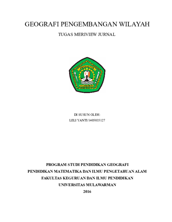 (DOC) PROGRAM STUDI PENDIDIKAN GEOGRAFI (DOC) PROGRAM STUDI PENDIDIKAN GEOGRAFI