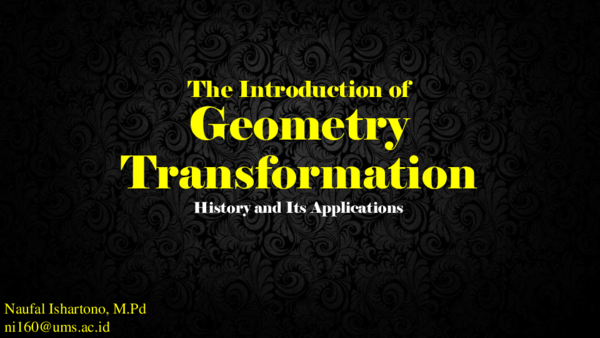 (PDF) The Introduction of Geometry Transformation History and Its ...