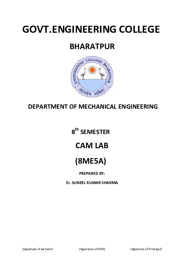 (PDF) Signature of lecturer) (Signature of HOD) (Signature of Principal ...