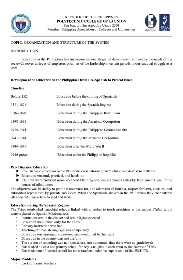 (DOC) REPUBLIC OF THE PHILIPPINES POLYTECHNIC COLLEGE OF LA UNION