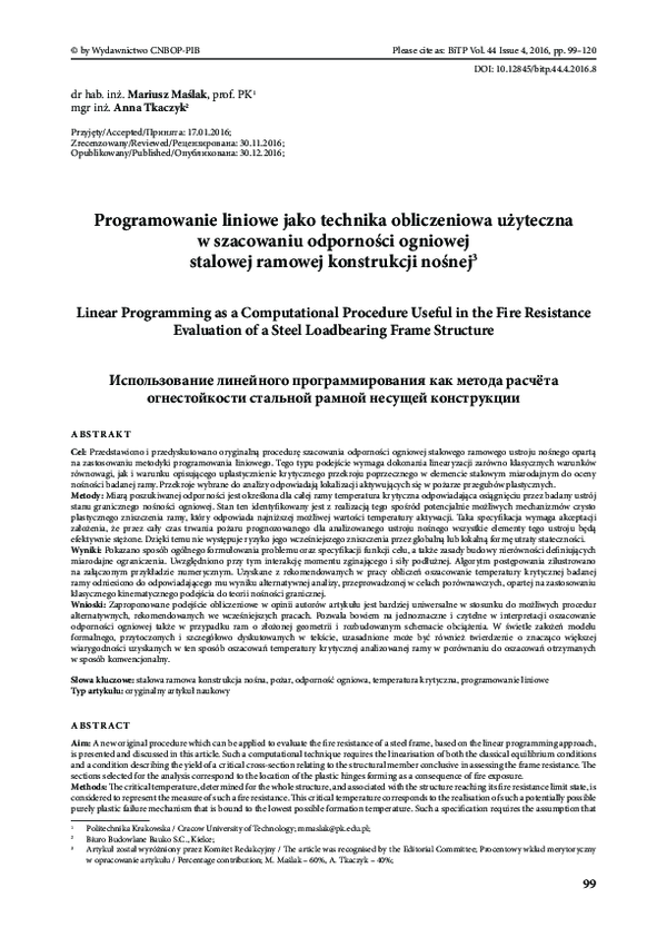 Pdf Linear Programming As A Computational Procedure Useful In The