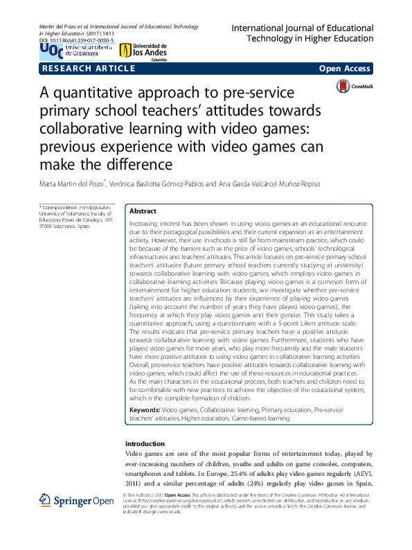 (PDF) A quantitative approach to pre-service primary school teachers ...