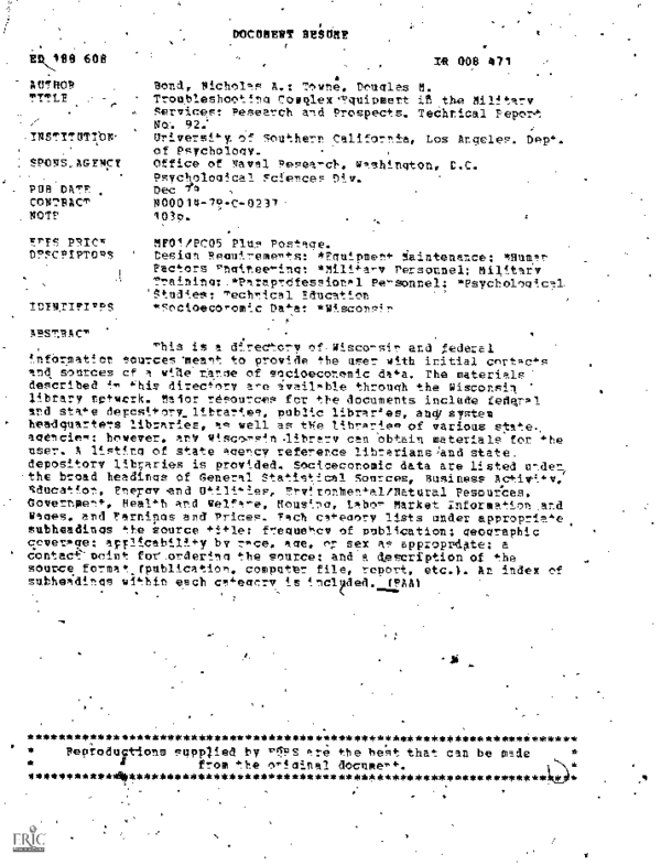 (PDF) Troubleshooting Complex Equipment in the Military Services ...