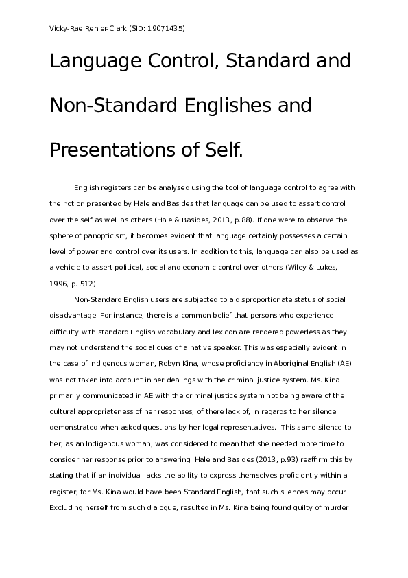DOC Language Control Standard And Non Standard Englishes And doc-language-control-standard-and-non-standard-englishes-and