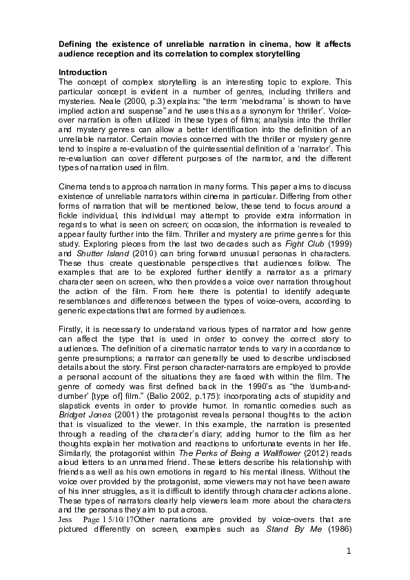 (DOC) Unreliable Narrators in Storytelling.docx