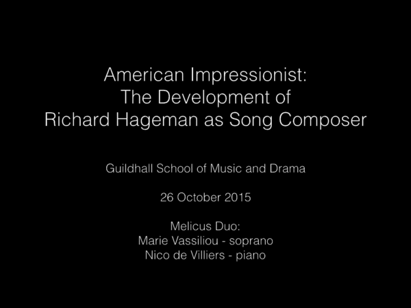 (PDF) American Impressionist: The Development of Richard Hageman as ...