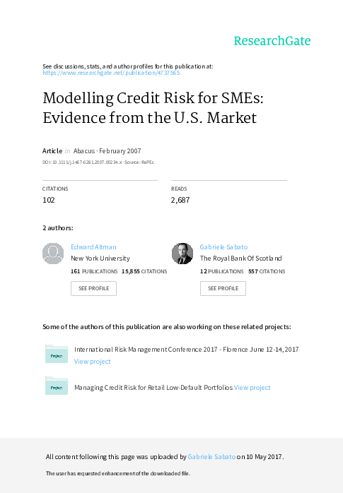 (PDF) Managing Credit Risk for Retail Low-Default Portfolios View project