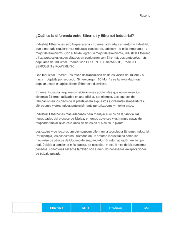 (PDF) Diferencia entre Ethernet y Ethernet Industrial