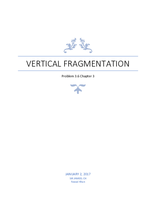 (PDF) Vertical Fragmentation