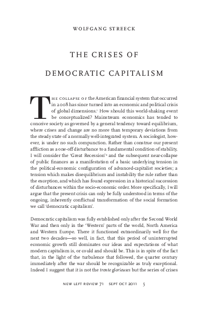 (PDF) THE CRISES OF DEMOCRATIC CAPITALISM