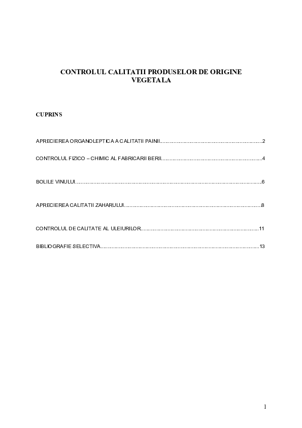 (PDF) CONTROLUL CALITATII PRODUSELOR DE ORIGINE VEGETALA