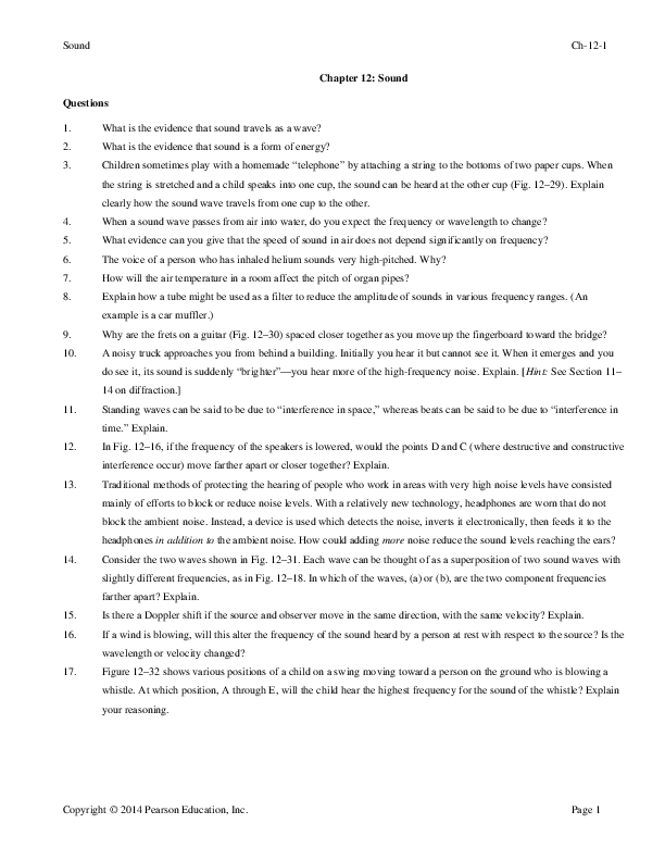 (PDF) Chapter 12: Sound Questions